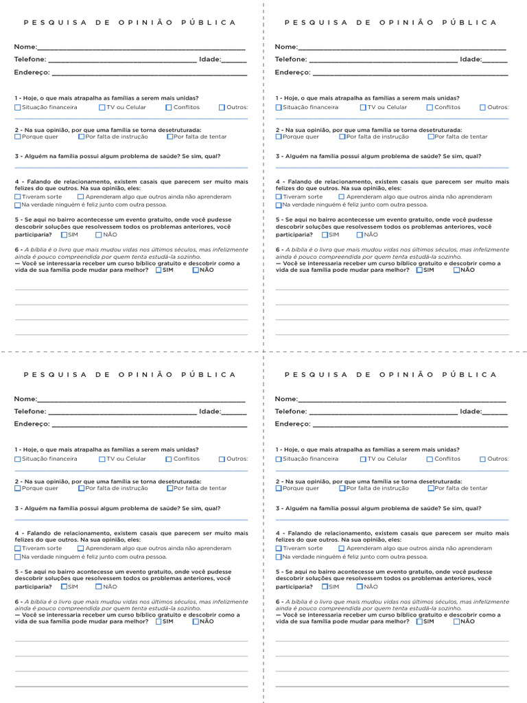 Pesquisa Calebe 2023 (4x1) | PDF | Bíblia