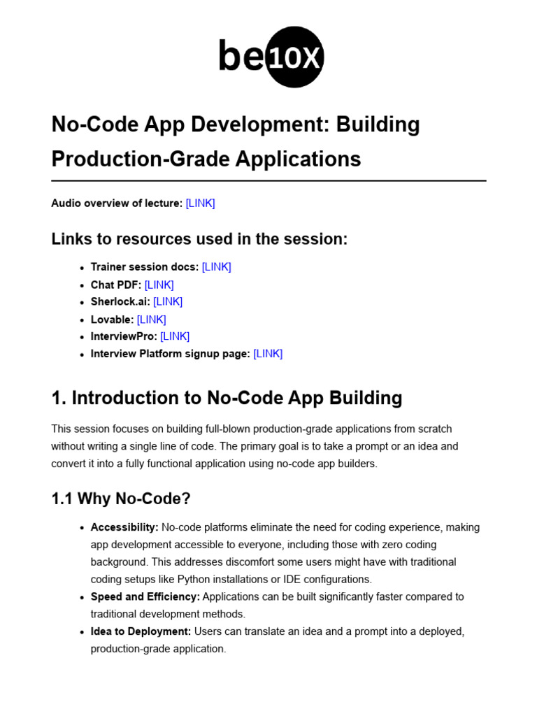No Code App Development v1 | PDF | Databases | Websites