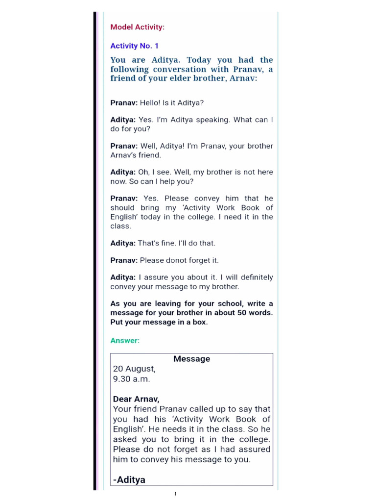 Examples of Writing Skills-1 | PDF