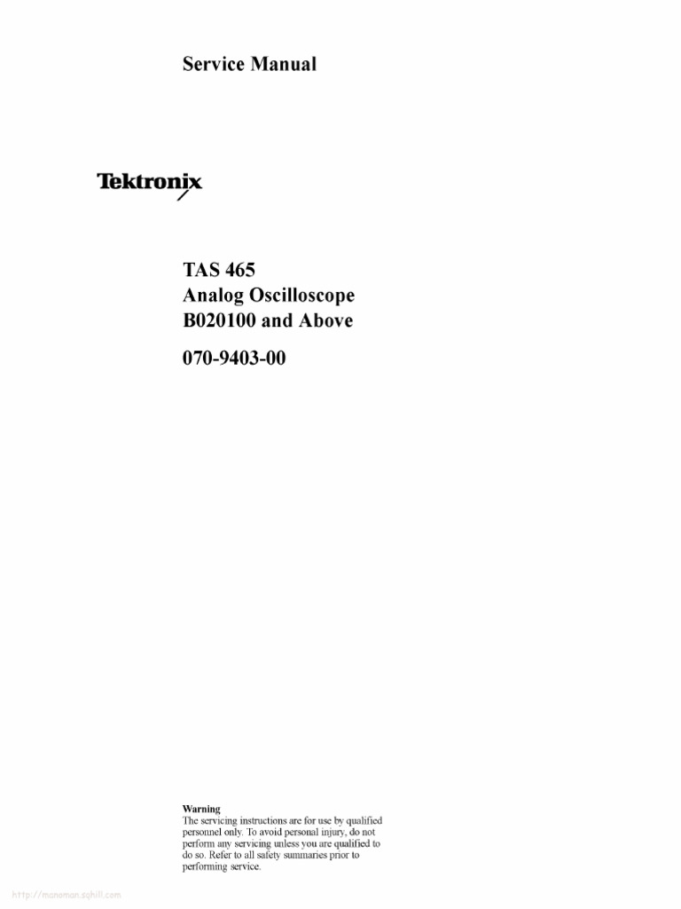 tektronix_tas-465_b020100_oscilloscope_instruction_sch | PDF