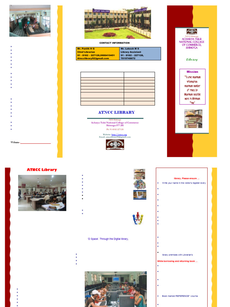 Library Brochure | PDF | Libraries | Books