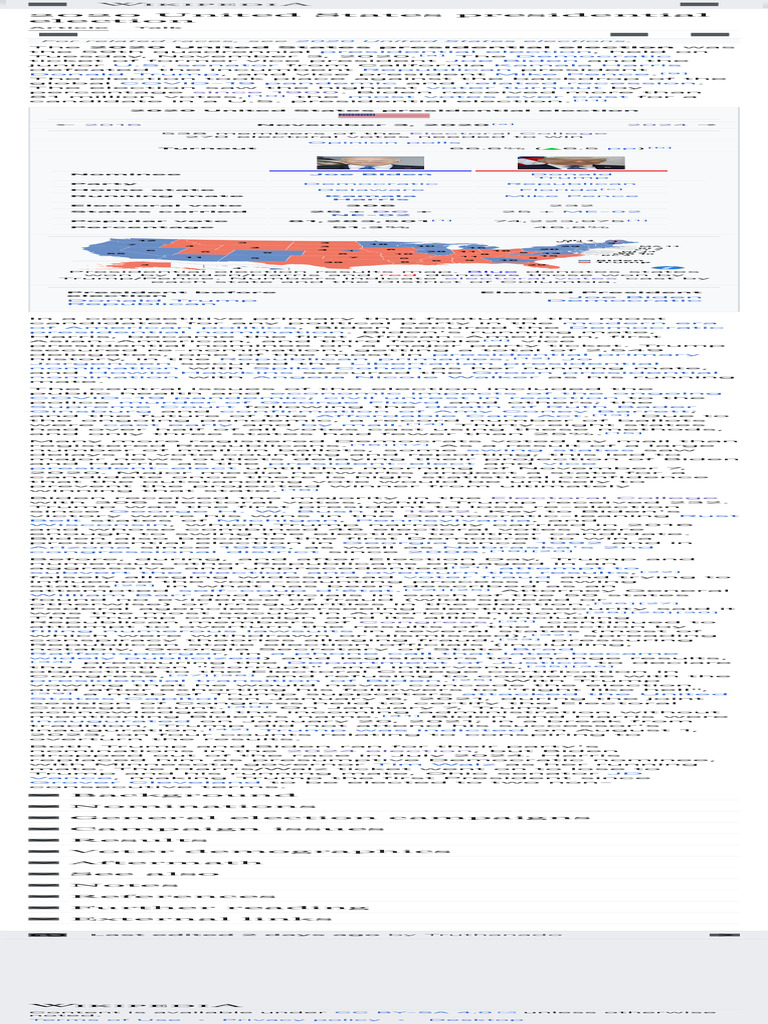 2020 United States Presidential Election - Wikipedia | PDF | United ...