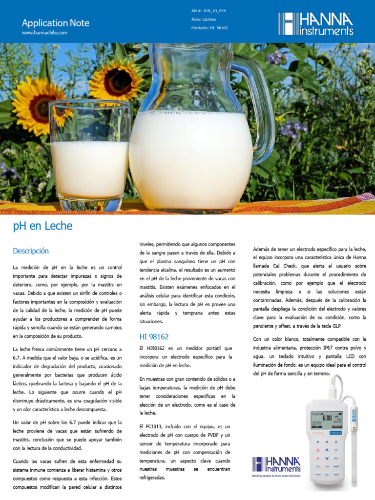 pH_en_Leche | PDF | Leche | Ph
