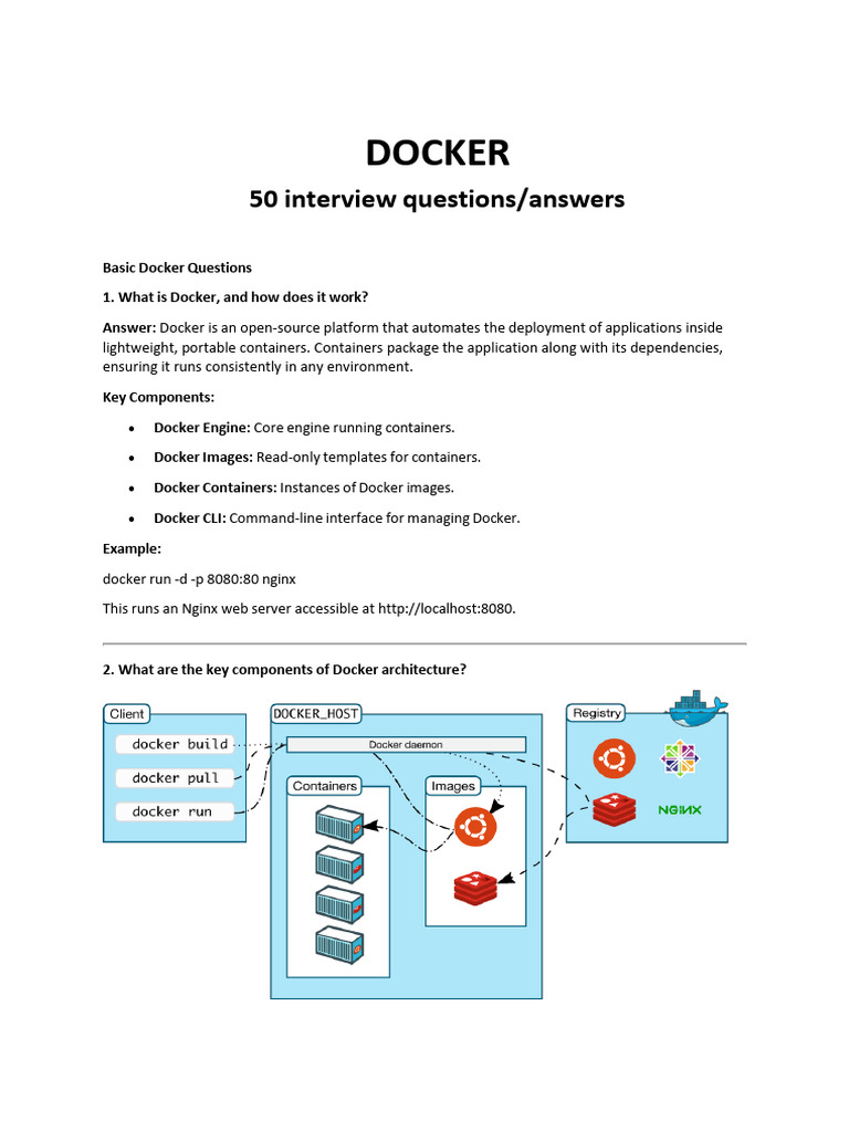 50 Essential Docker Interview Questions | PDF | Virtual Machine ...