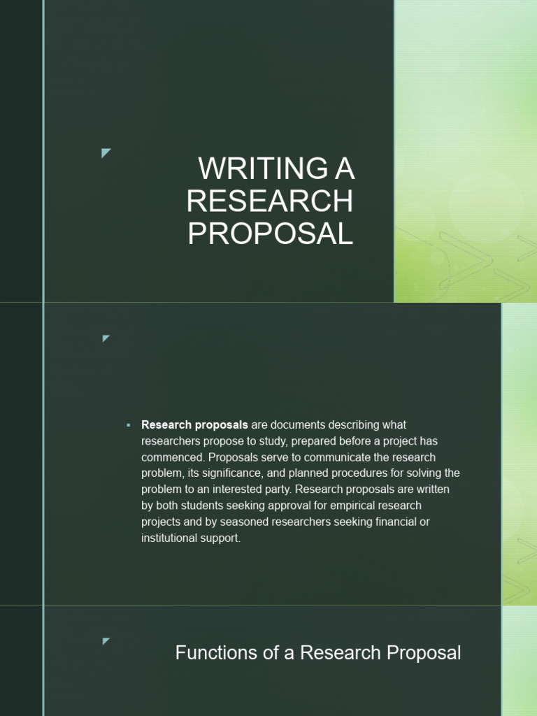 WRITING A RESEARCH PROPOSAL - WRITING A RESEARCH PROPOSAL | PDF | Abstract (Summary) | Thesis