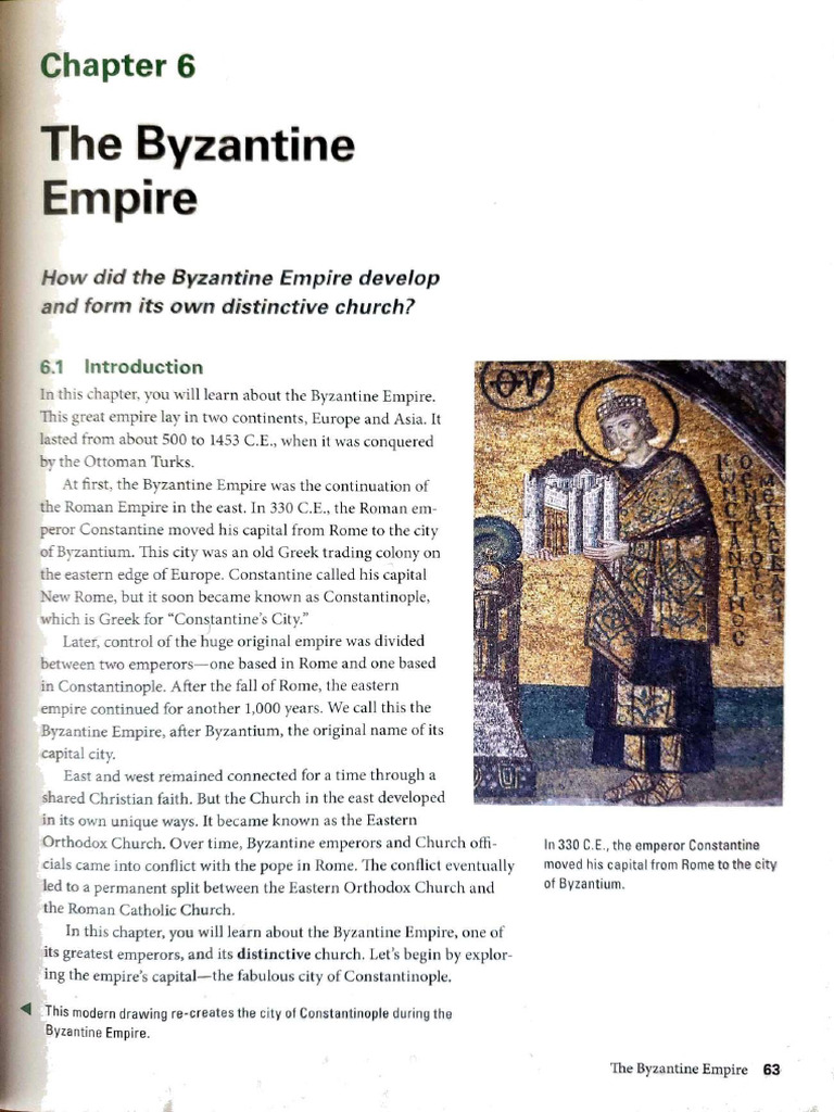 History CH 6 Byzantine Empire | PDF