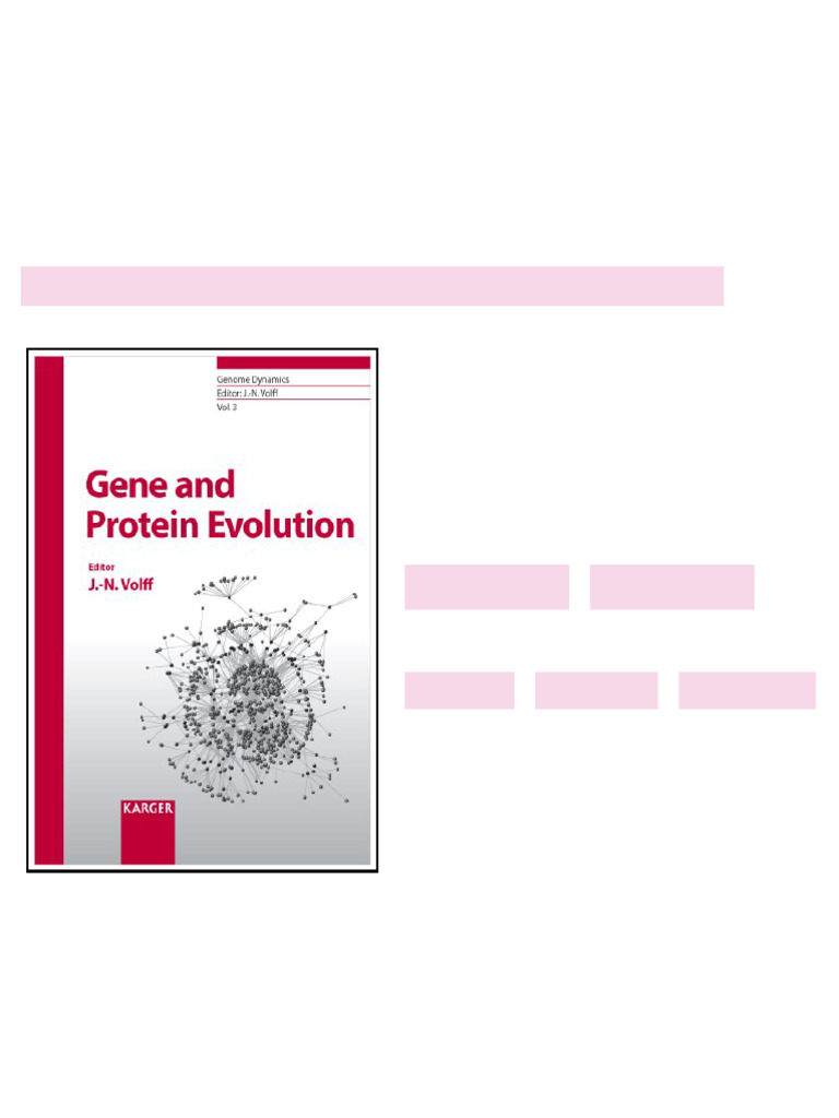 (Ebook) Gene and Protein Evolution by Jean-nicolas Volff ISBN ...