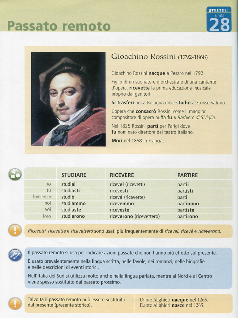 Passato Remoto Gramm - It | PDF