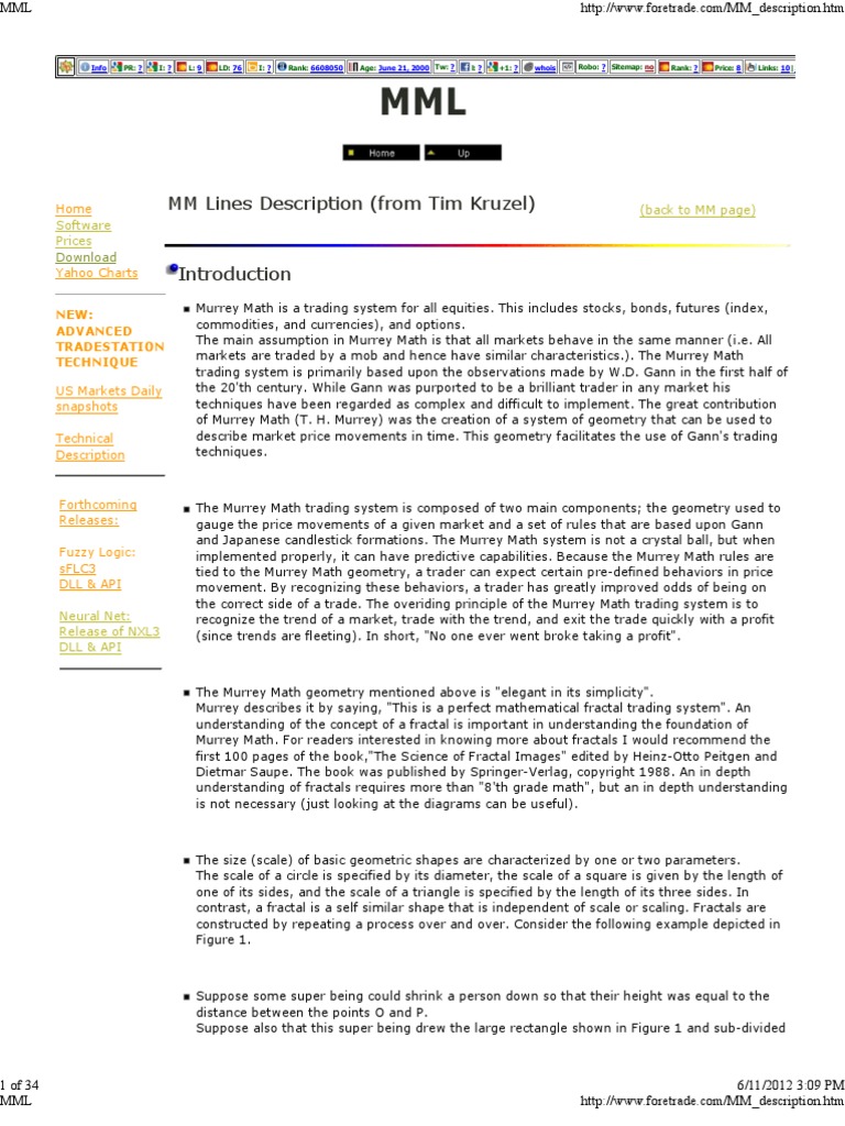 MML | PDF | Fractal | Stocks