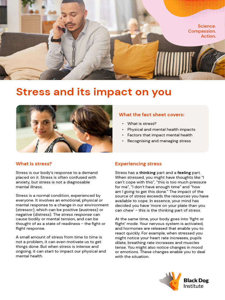 Stress and Its Impact on You Fact Sheet | PDF | Stress (Biology ...