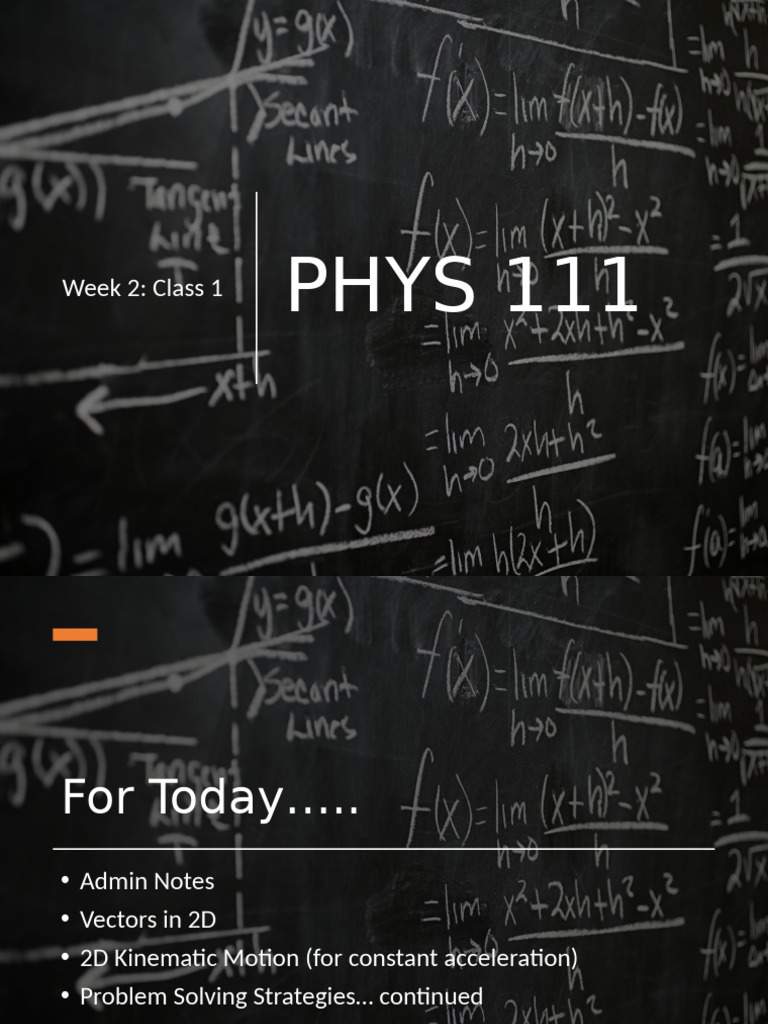 Week 3 Class 1 | PDF | Acceleration | Mass