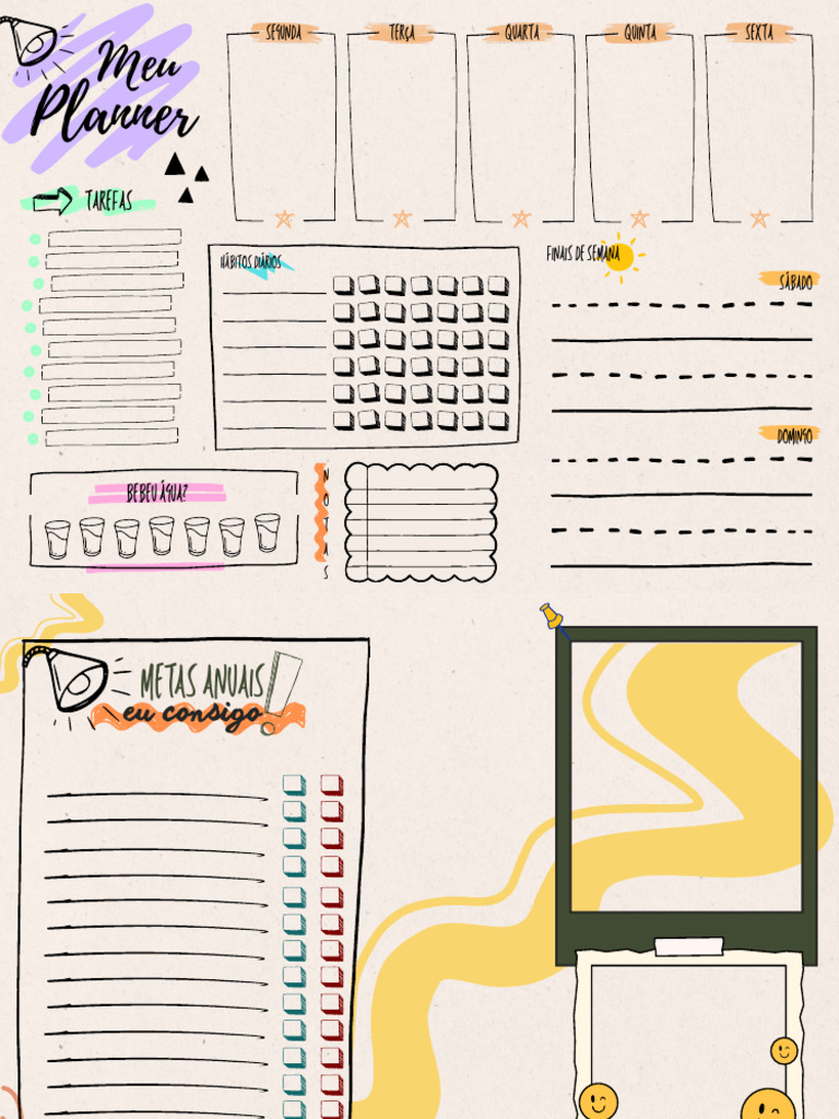 3_Planner Bullet Journal de Rotina e Hábitos Diários Para Semana | PDF