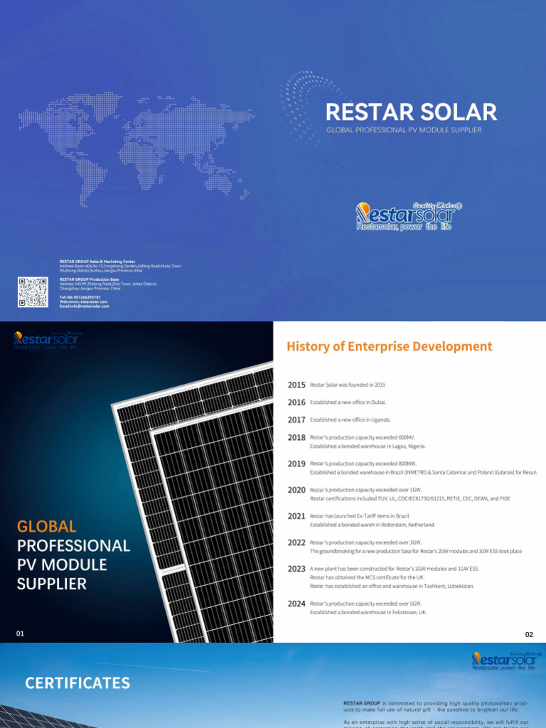 RESTAR - Presentation of the Company | PDF