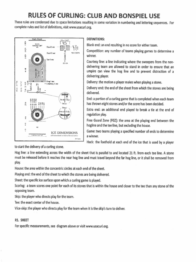 Curling Rules | PDF