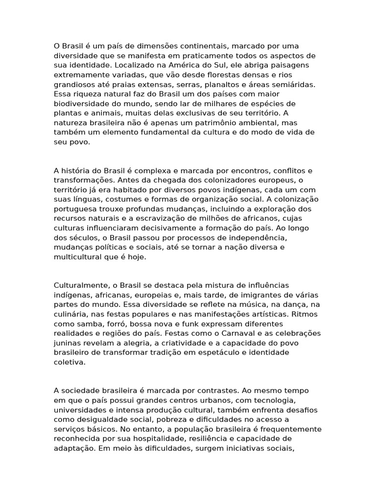 Documento (6) | PDF | Brasil | Biodiversidade