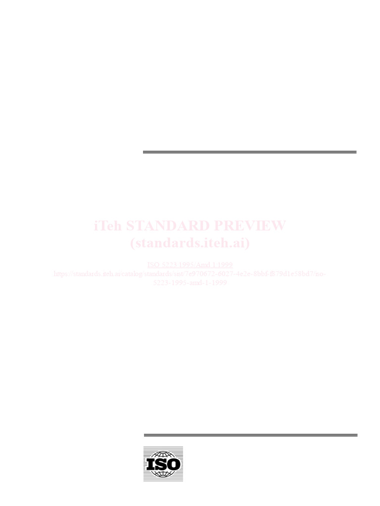 ISO 5223:1995 Amendment on Test Sieves | PDF | International ...