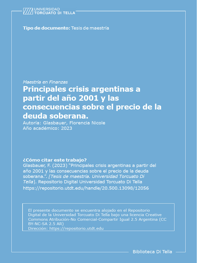 Principal crisis argentinas a partir del año 2001 | PDF | Crisis ...