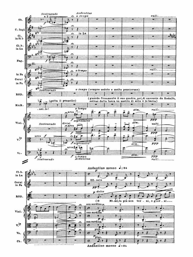 Puccini "O Mimi, tu più non torni" from Boheme | PDF