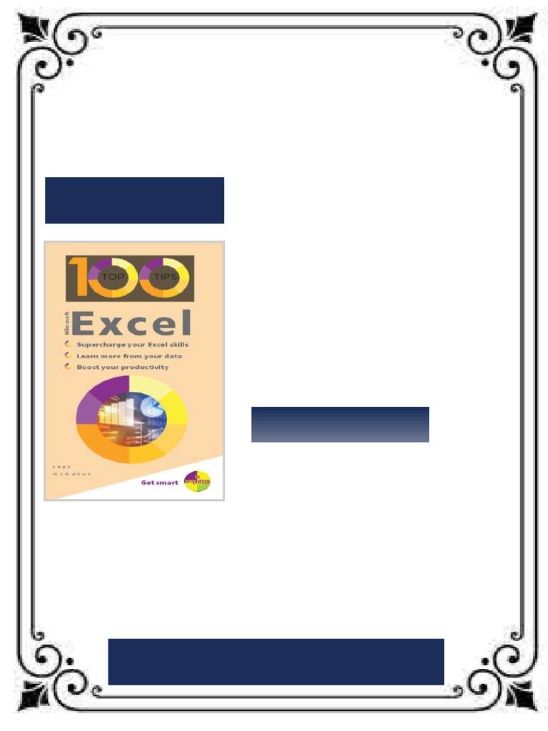 100 Top Tips in Microsoft Excel 1st Edition Sean Mcmanus eBook master ...