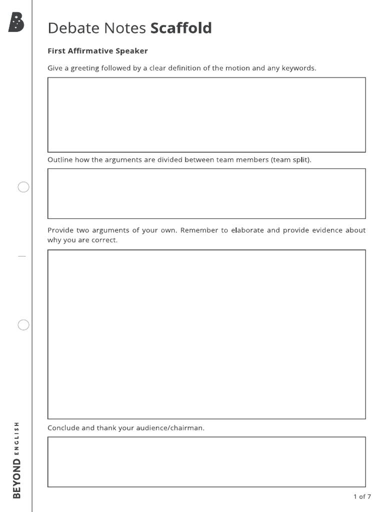 Debate Scaffold | PDF