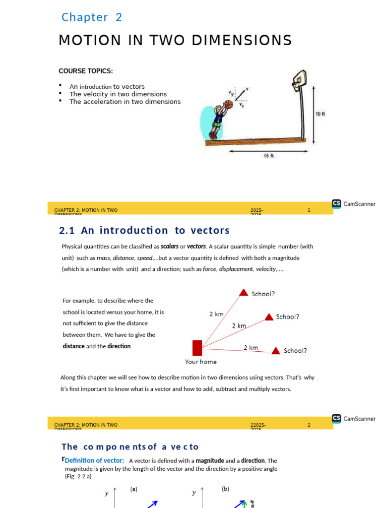 Second Lecture of General Physics | PDF | Acceleration | Euclidean Vector