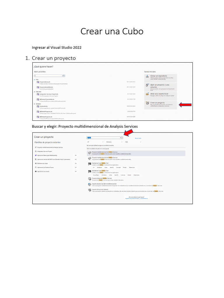 Guia Crear Una Cubo Con Visual Studio (1) (2) | PDF