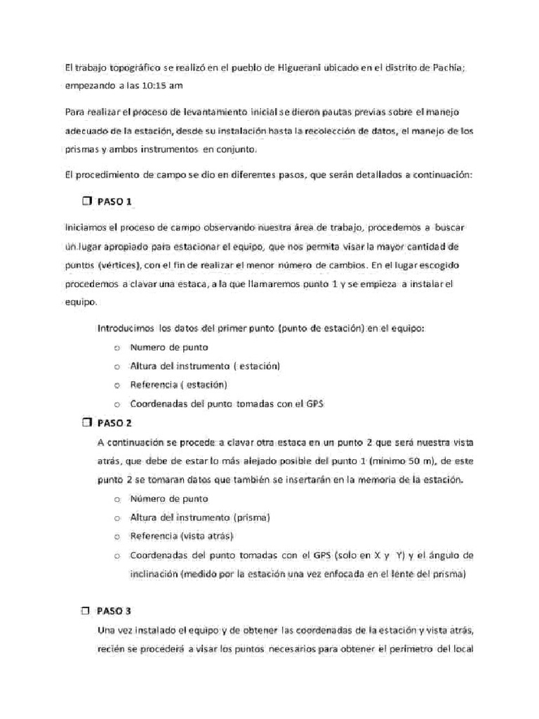 Procedimiento de Campo 60426214 | PDF