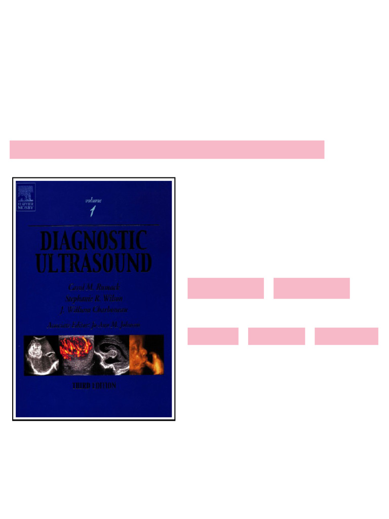 Diagnostic ultrasound Volume 1 3rd Edition Carol M. Rumack - ebook and ...