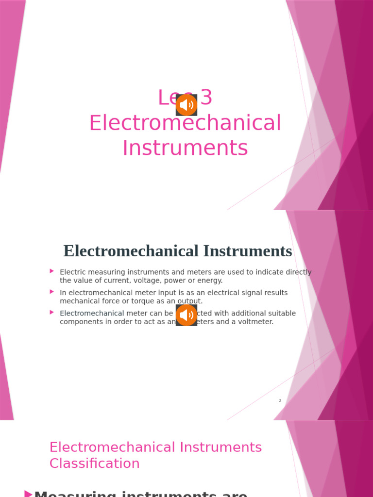 Electromechanical Measuring Instruments | PDF | Physical Quantities ...