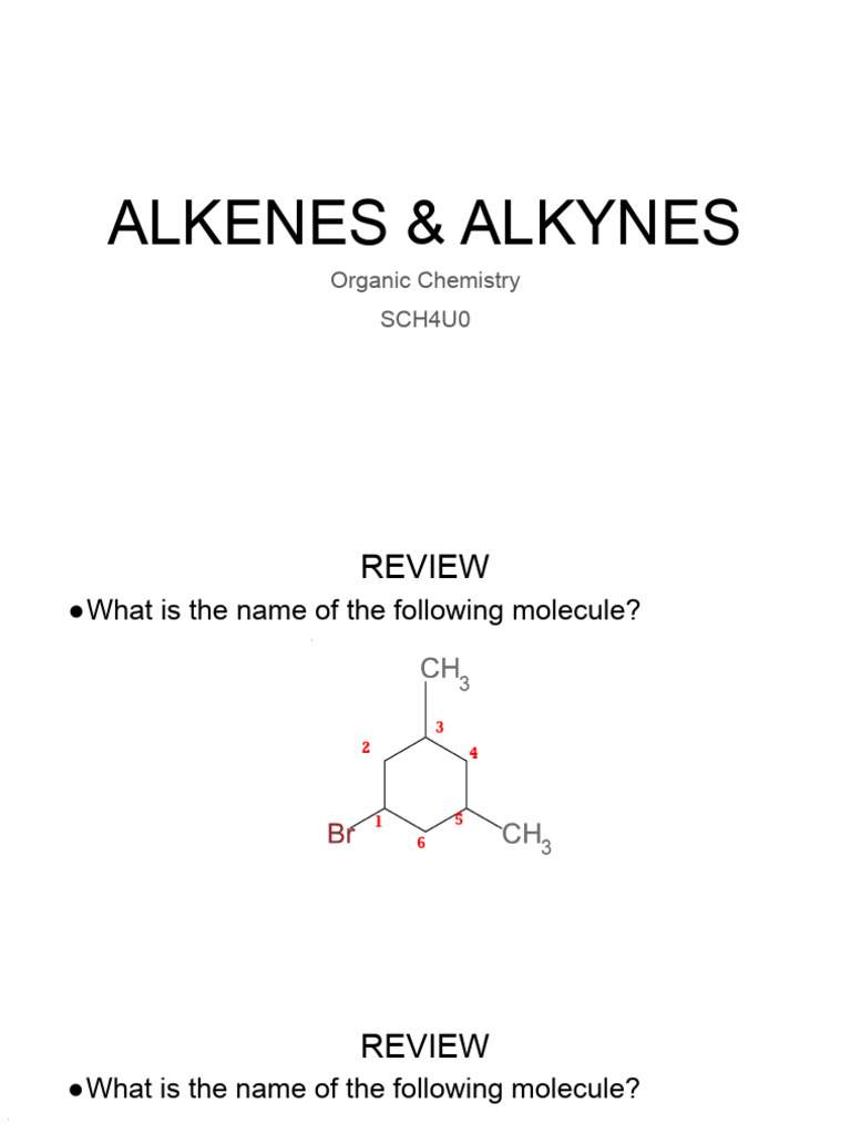 Alkenes, Alkynes, and Benzene Basics | PDF | Alkene | Benzene
