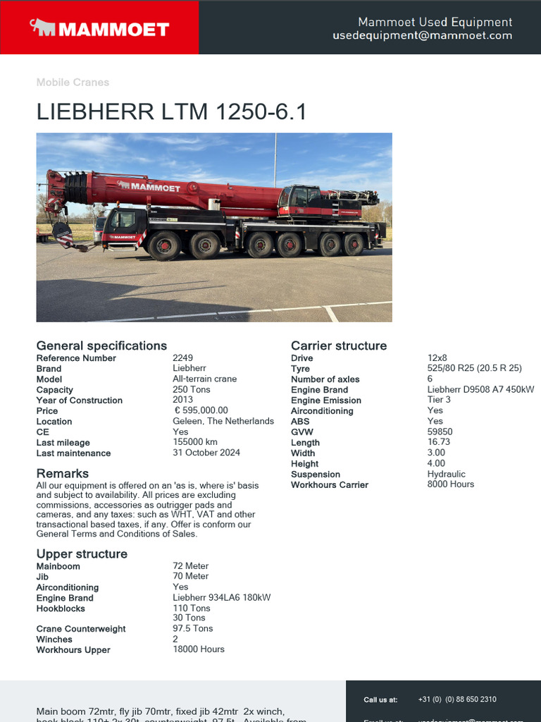 Liebherr LTM 1250-6.1 | PDF
