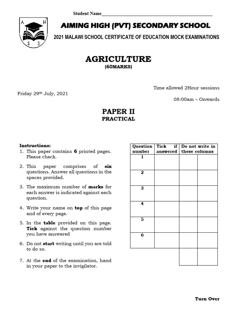 Agriculture Paper II (1) | PDF | Agriculture | Food Industry