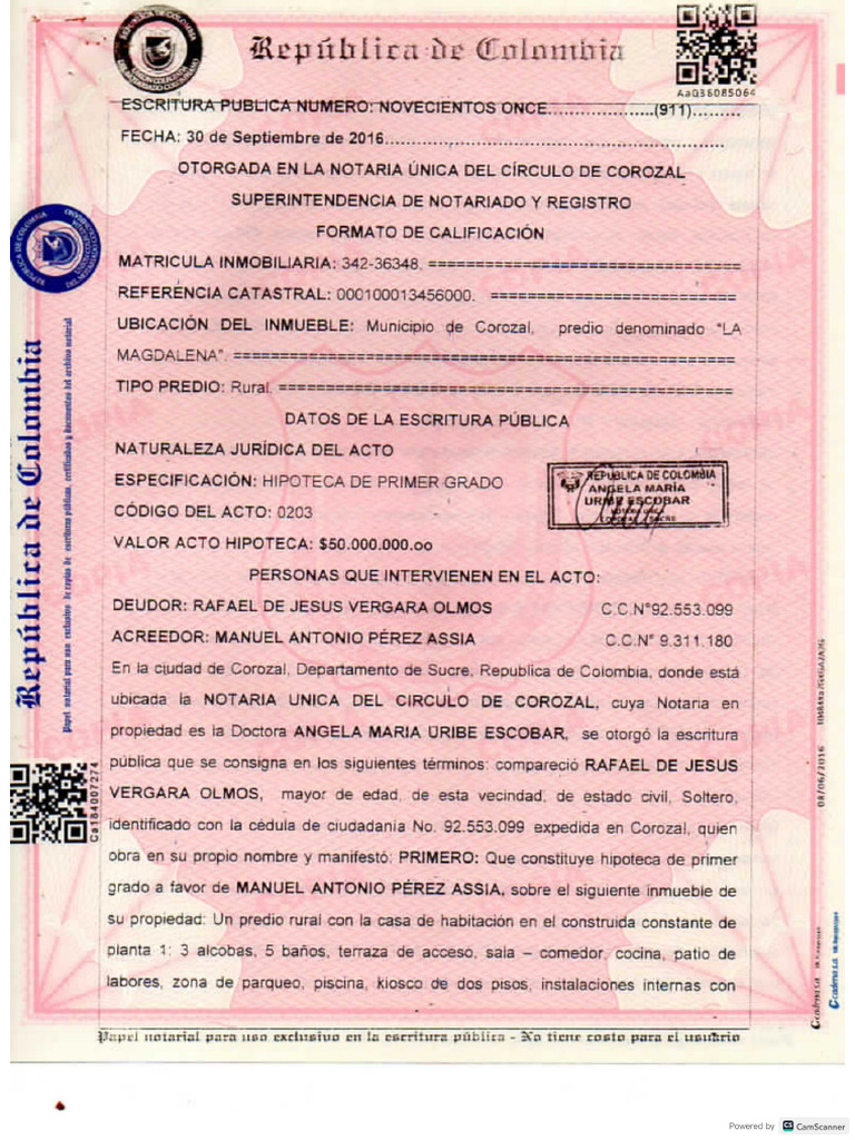 Hipoteca Rafael Vergara Olmos(2) | PDF