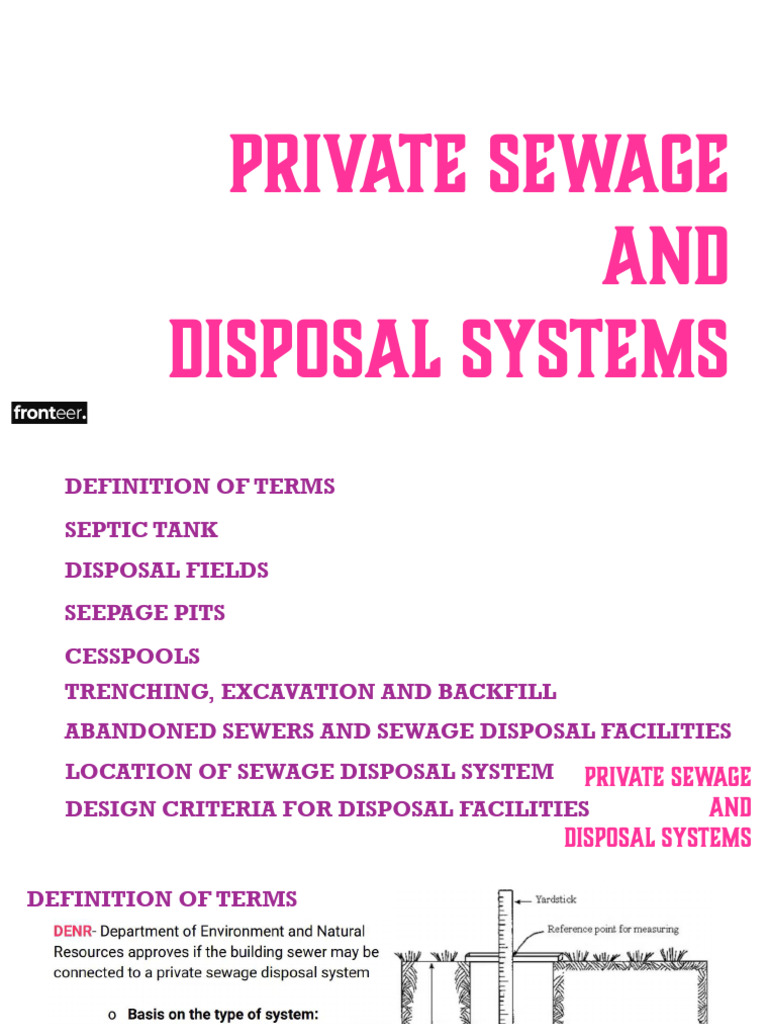 Private Sewage Disposal Systems Guide | PDF | Sewage | Sanitary Sewer