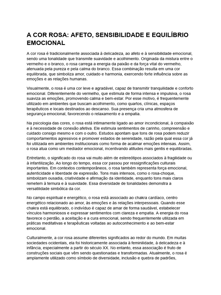Documento Sem Título (1) | PDF | Emoções | Amor