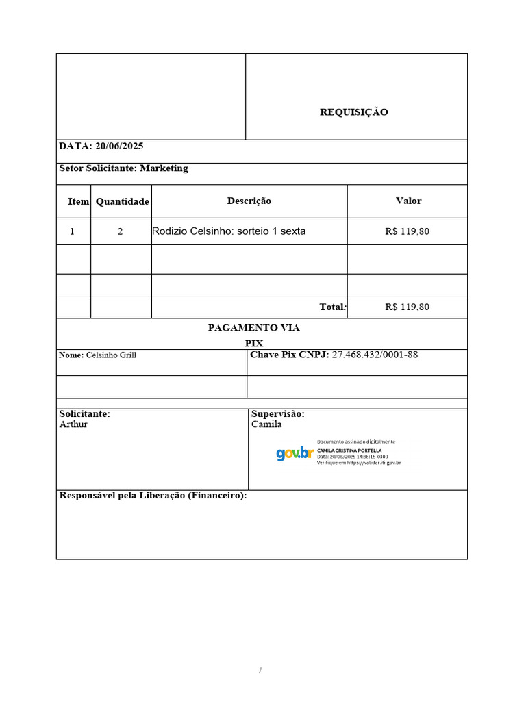 Modelo Requisicoes Assinado (3) | PDF