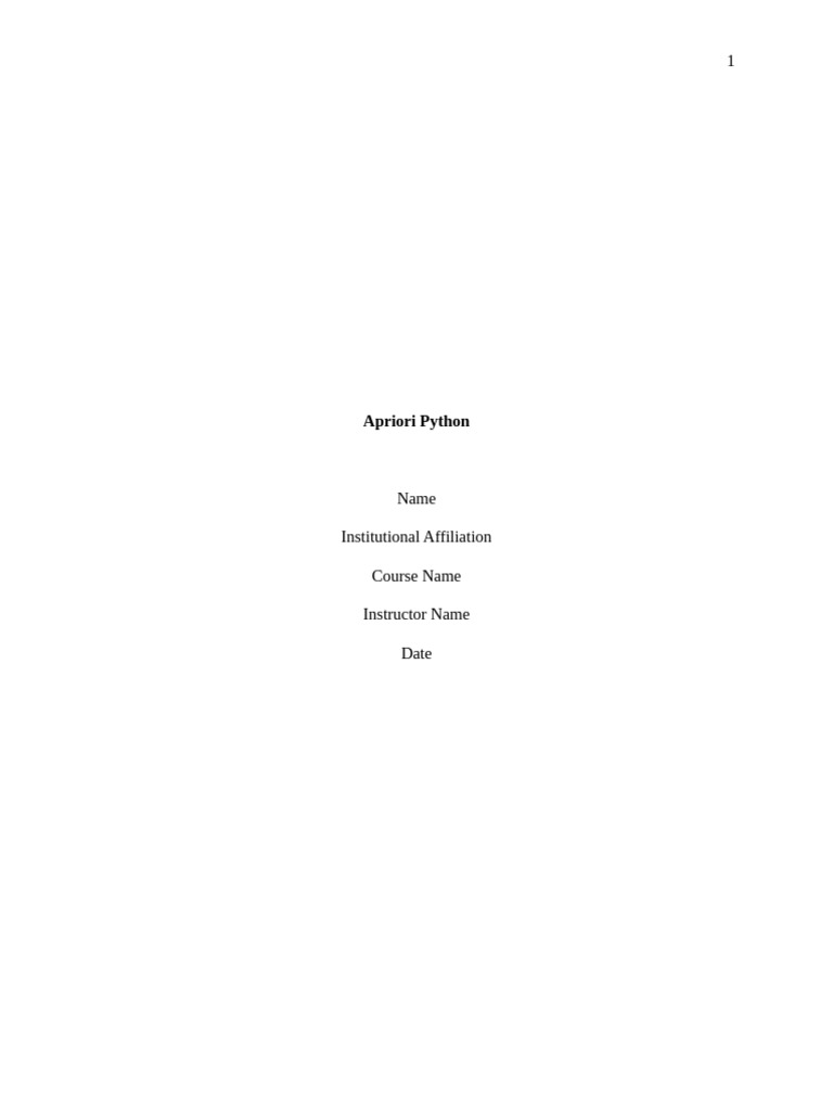 Apriori Python | PDF | Applied Mathematics | Algorithms