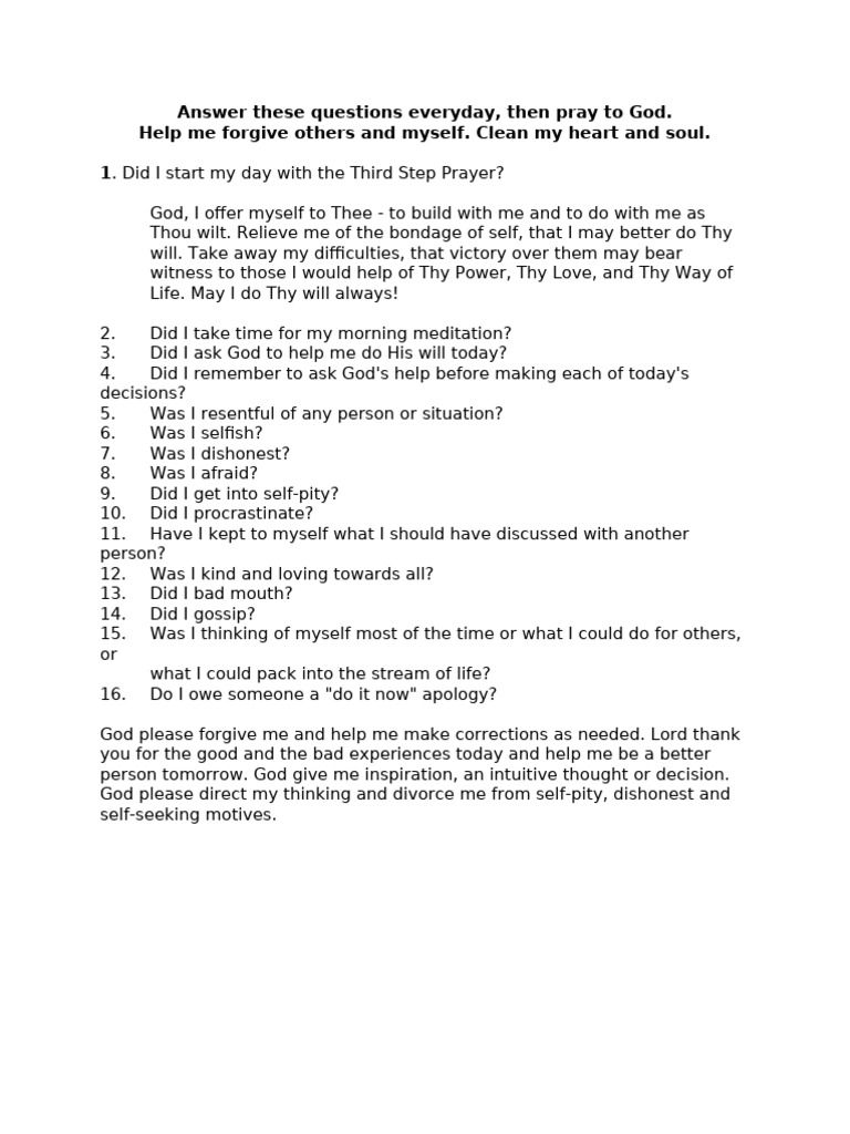 STEP 10 Daily Tenth Step | PDF