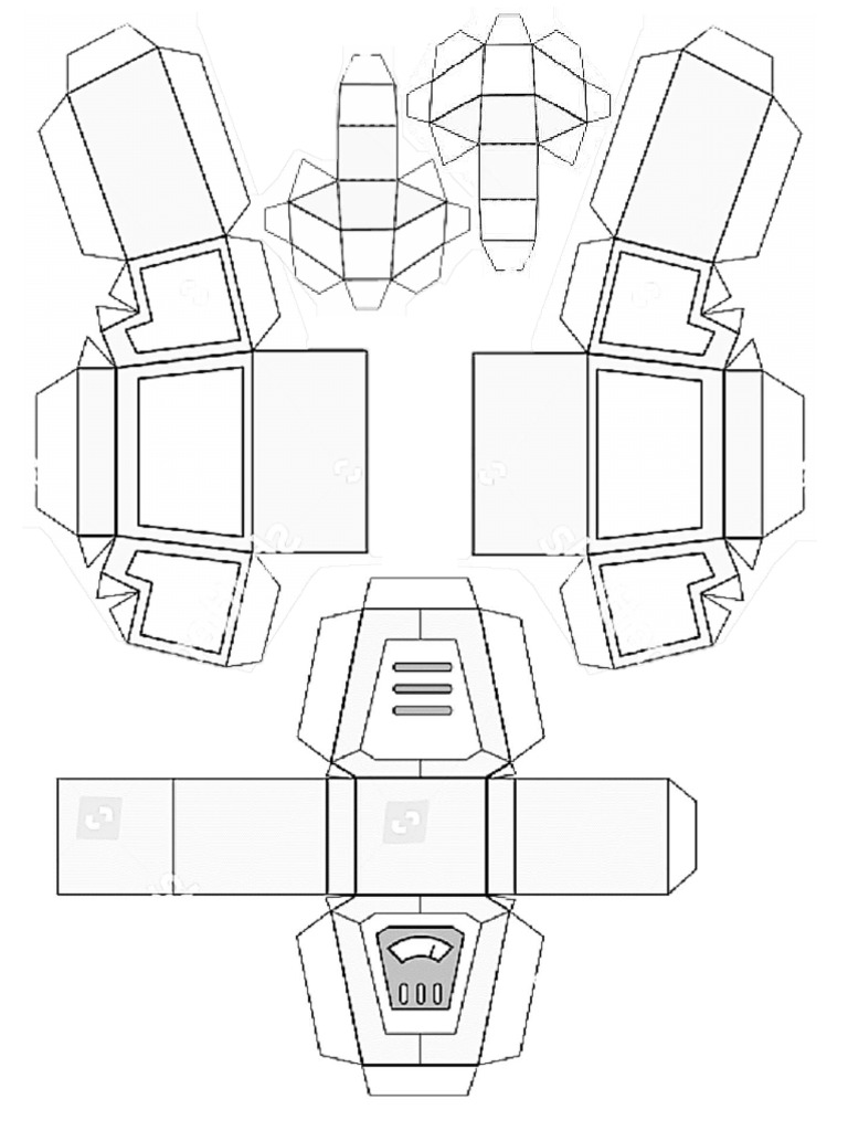 Patrón Robot - Figuras Geométricas - Andrew | PDF