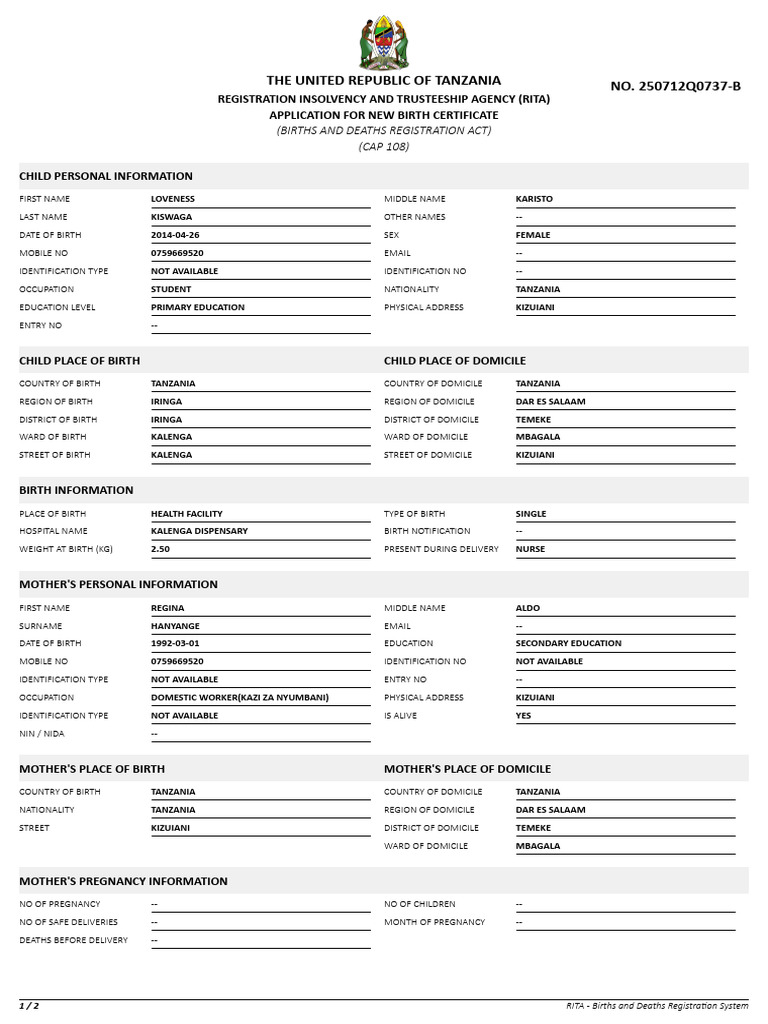 Application Form 20250712B 672 Pages Merged | PDF | Health Care | Human ...