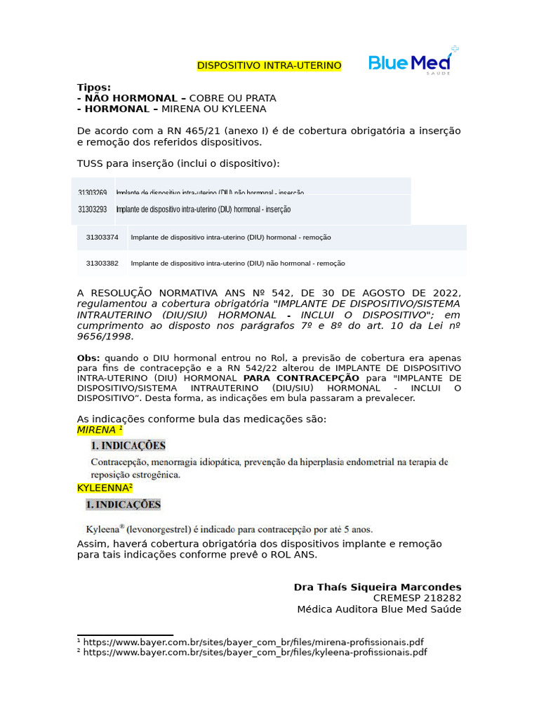 Diu Hormonal - Ans | PDF