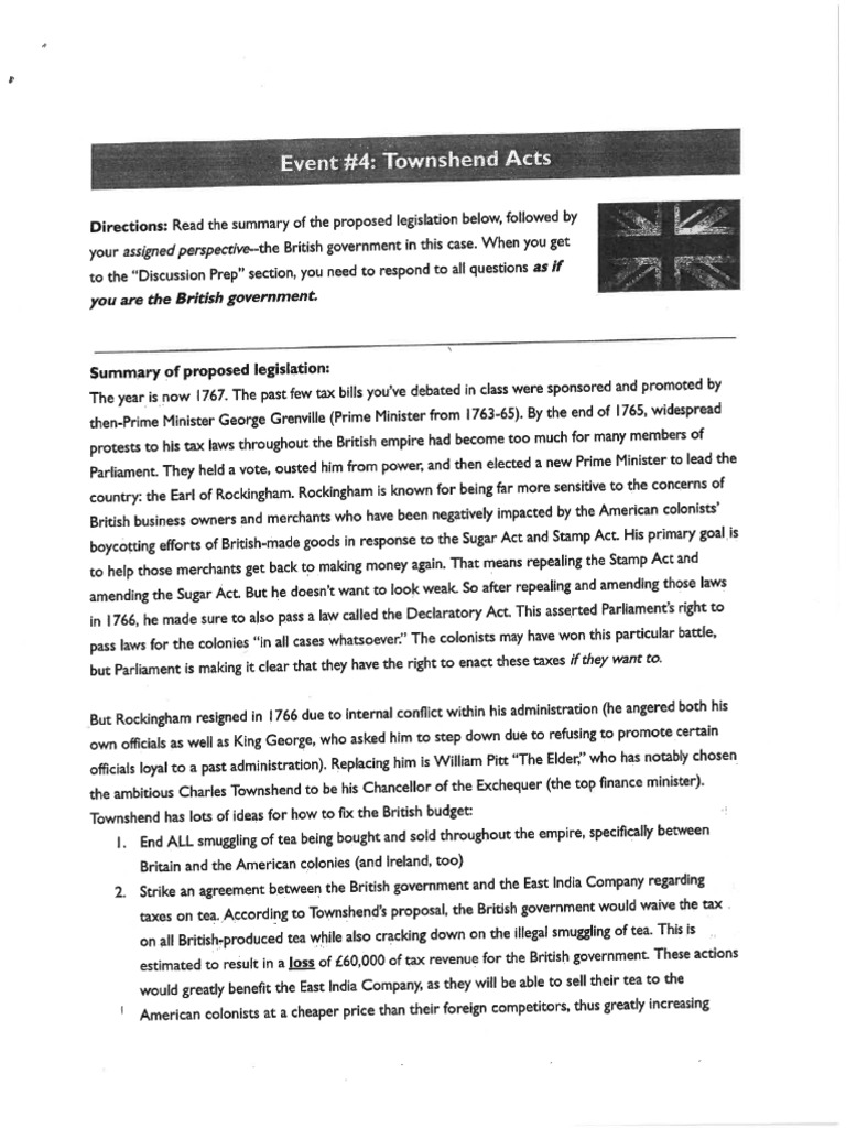 Townshend Act - Both - Complete | PDF