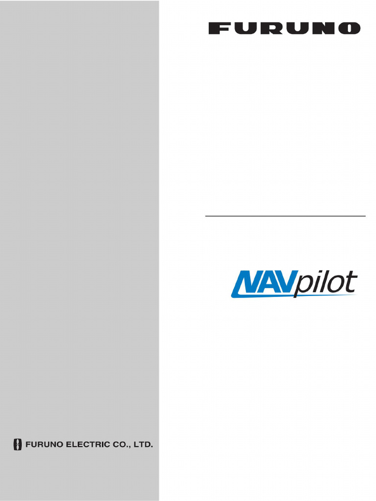 Furuno Navpilot 500 Manual | PDF | Inicialização (informática) | Velocidade