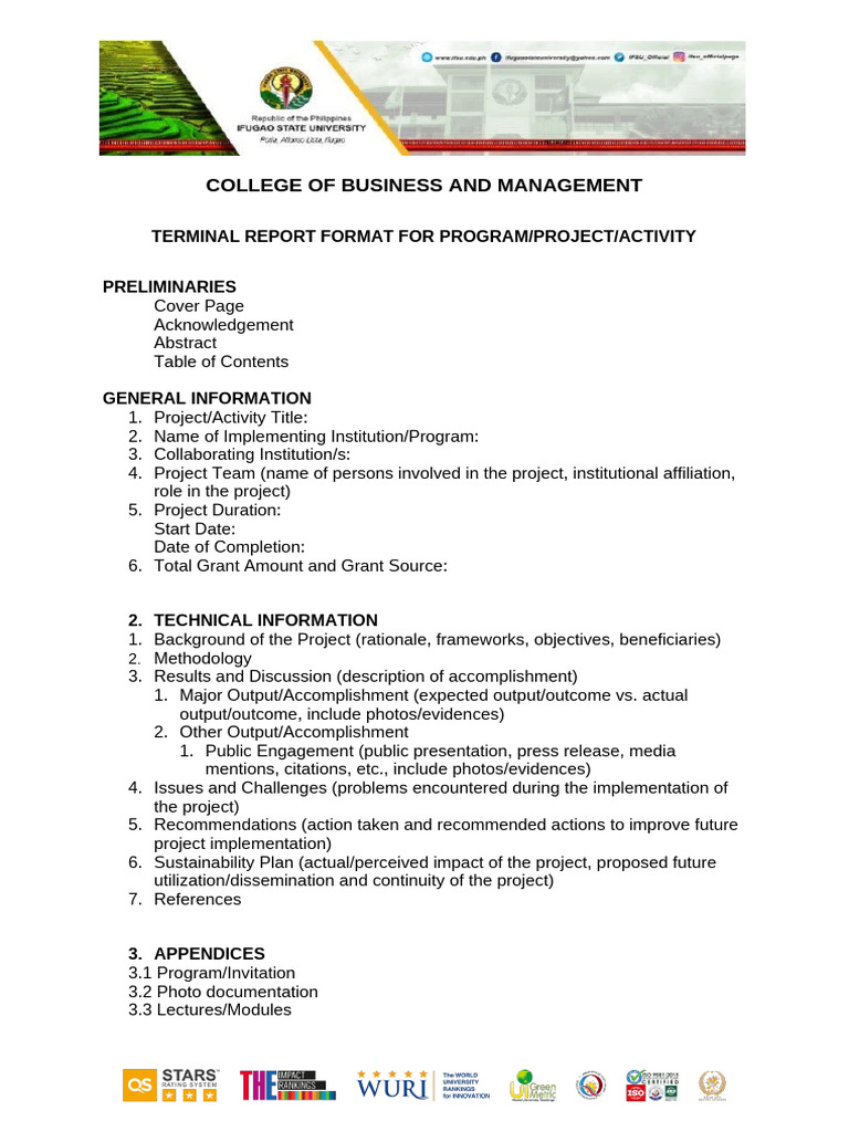 Activity Report Student Development Format (1) | PDF