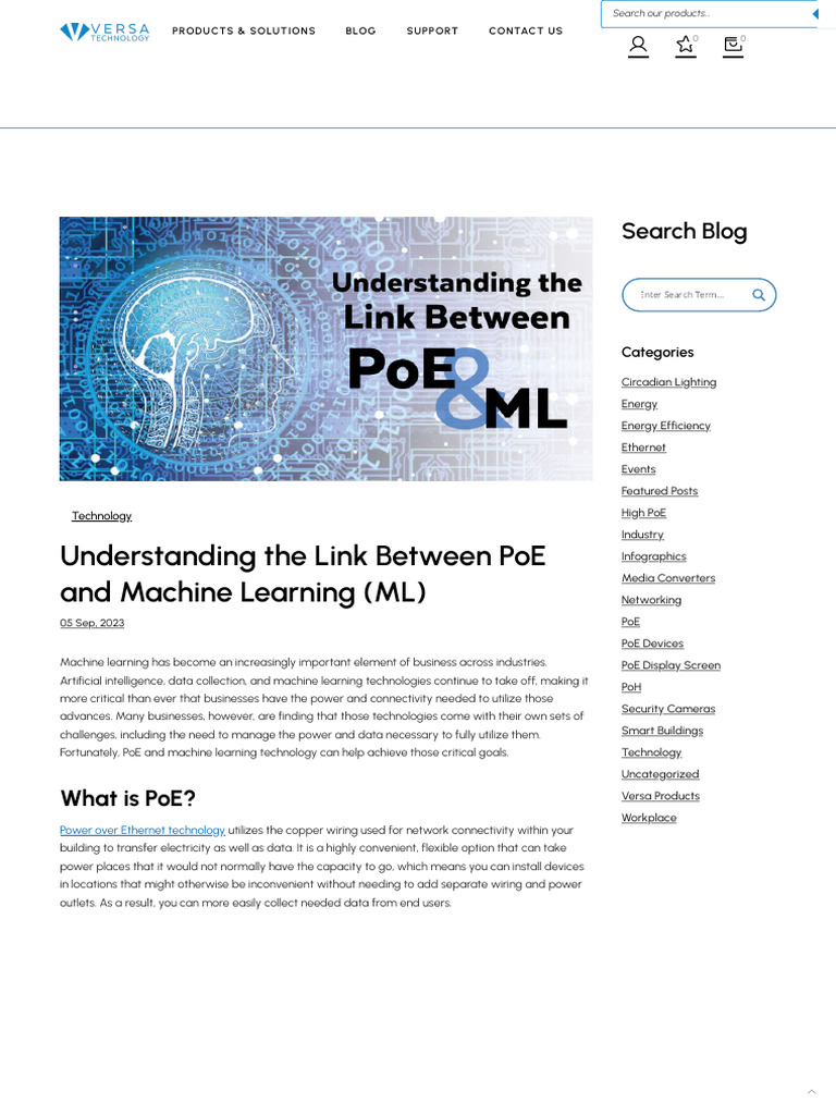 Understanding the Link Between PoE and Machine Learning (ML) — Versa ...