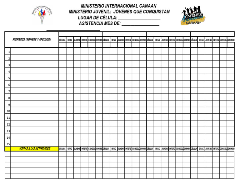 Asistencia Mensual JQC | PDF
