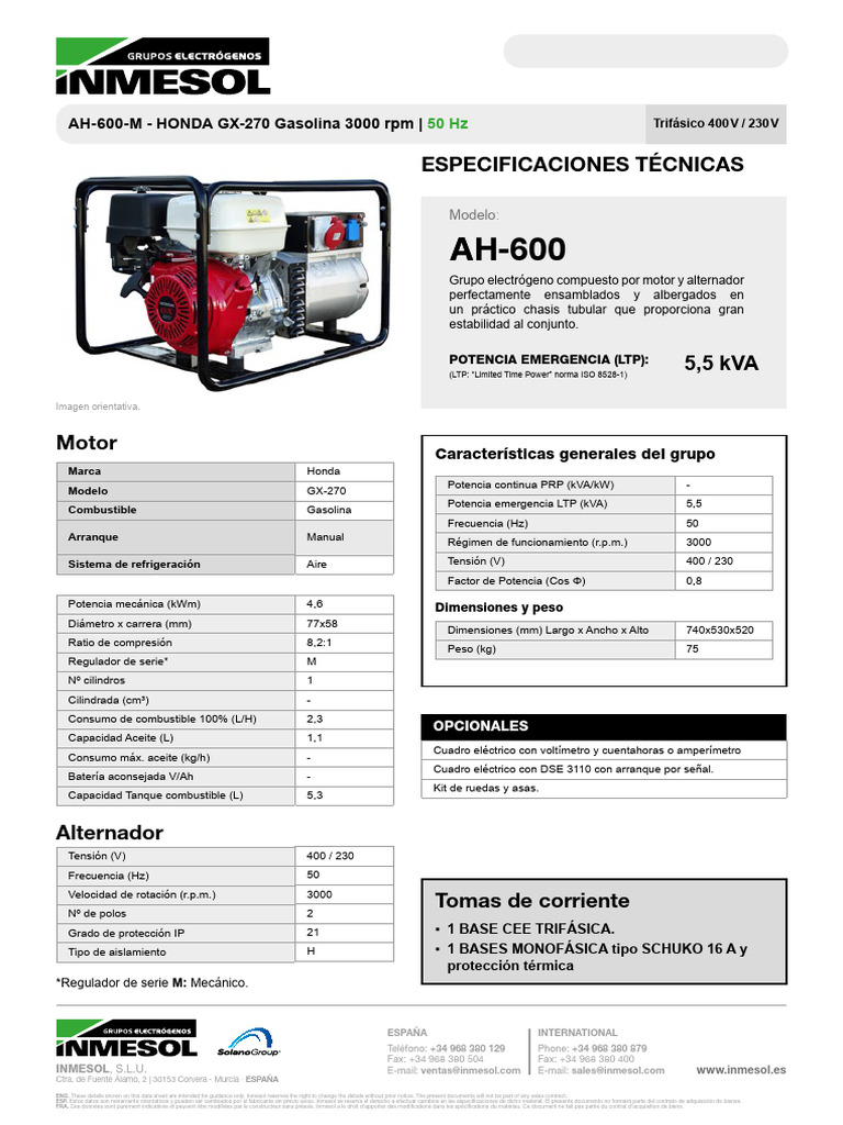 AH-600-M-ES | PDF | Poder (Física) | Ingenieria Eléctrica