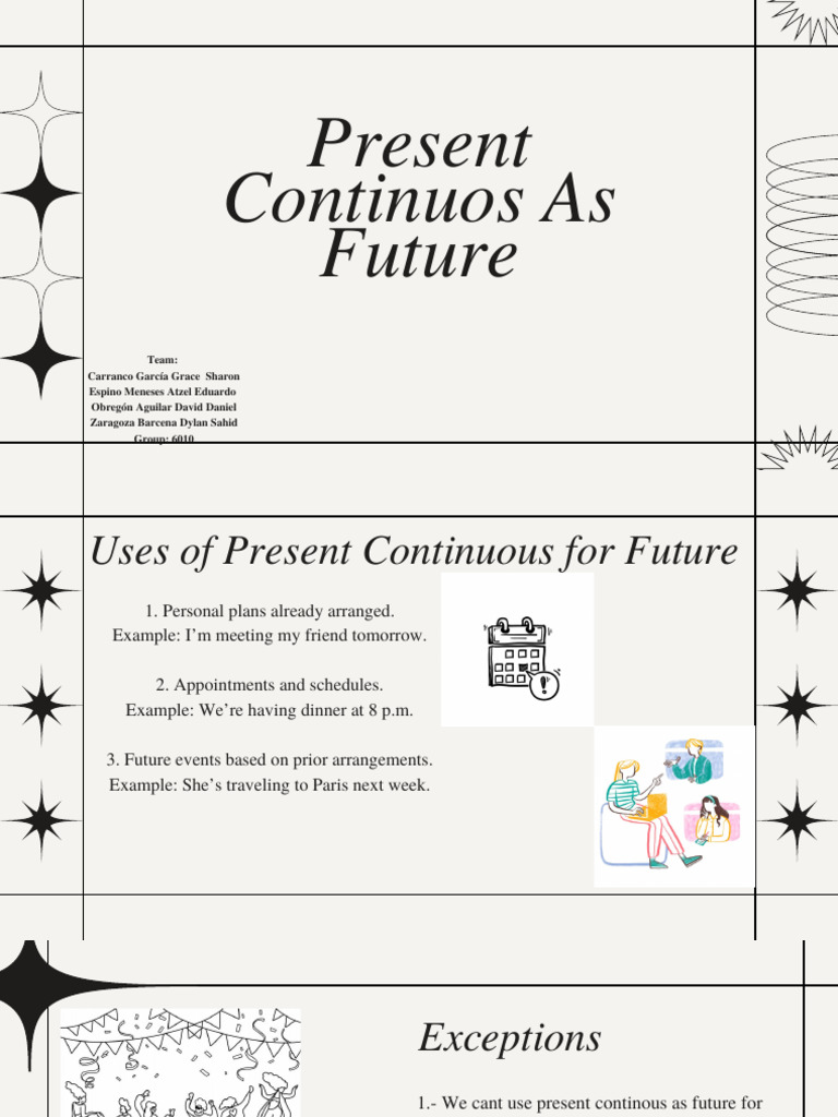 Present Continuous for Future Use | PDF