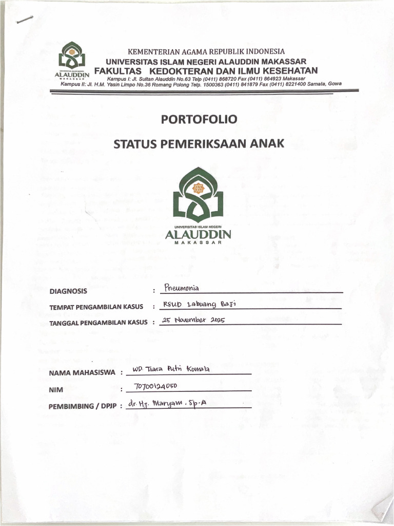 WD. Tiara Putri Komala - Portofolio | PDF
