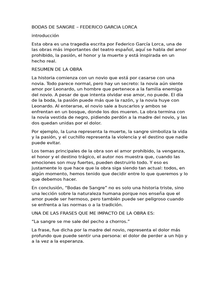 Bodas de Sangre | PDF
